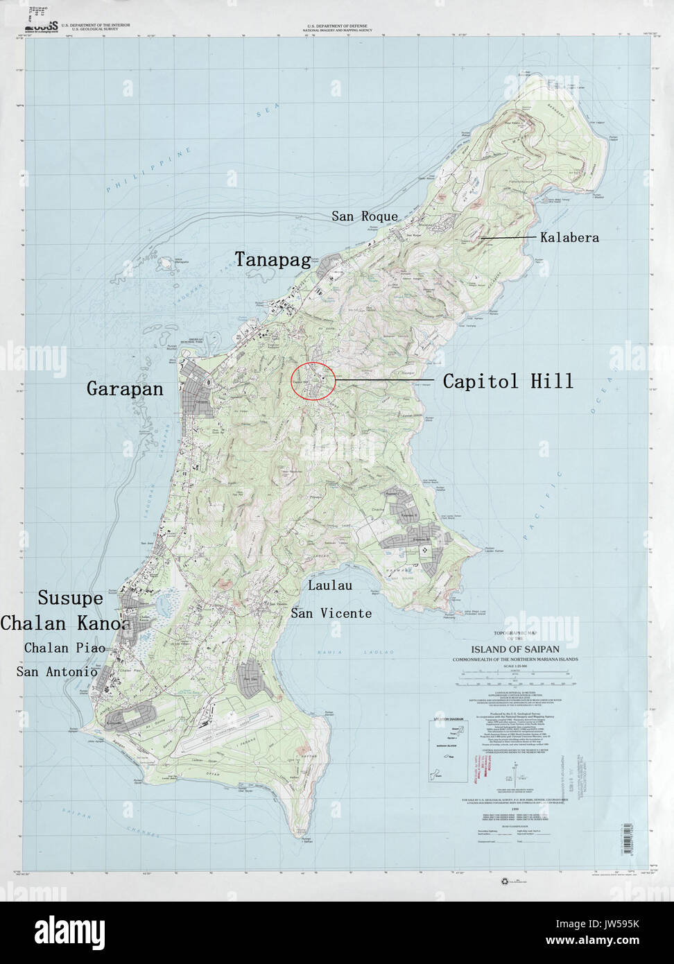 Map of Saipan name Stock Photo - Alamy
