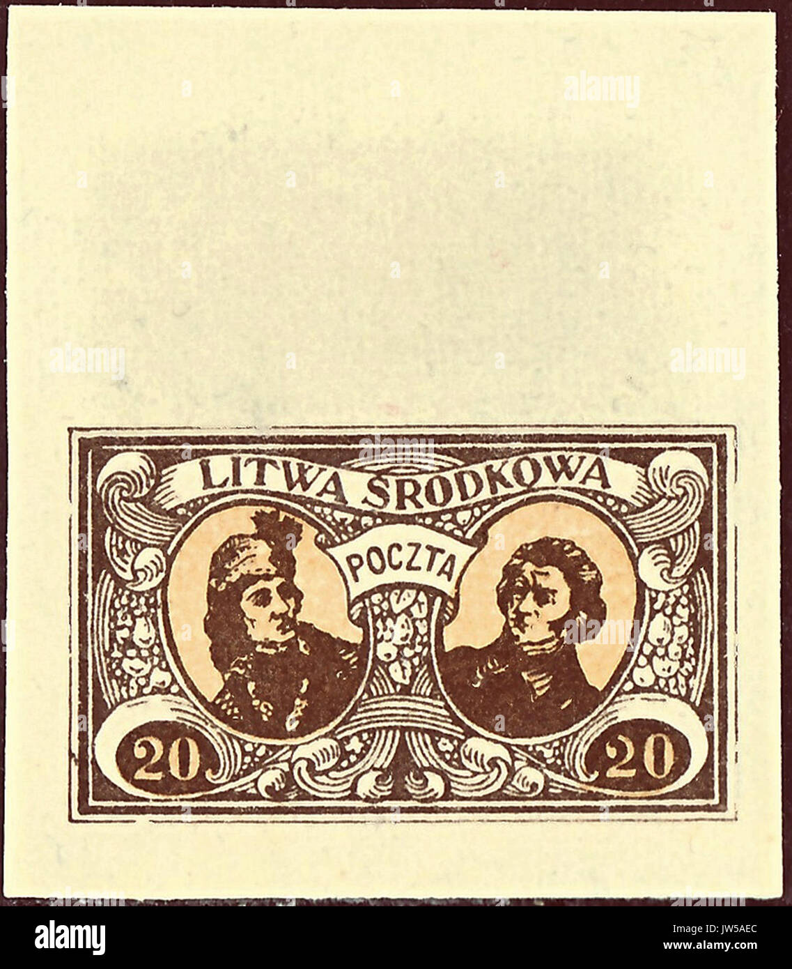 Central Lithuania 1921 MiNr041B B002 Stock Photo - Alamy