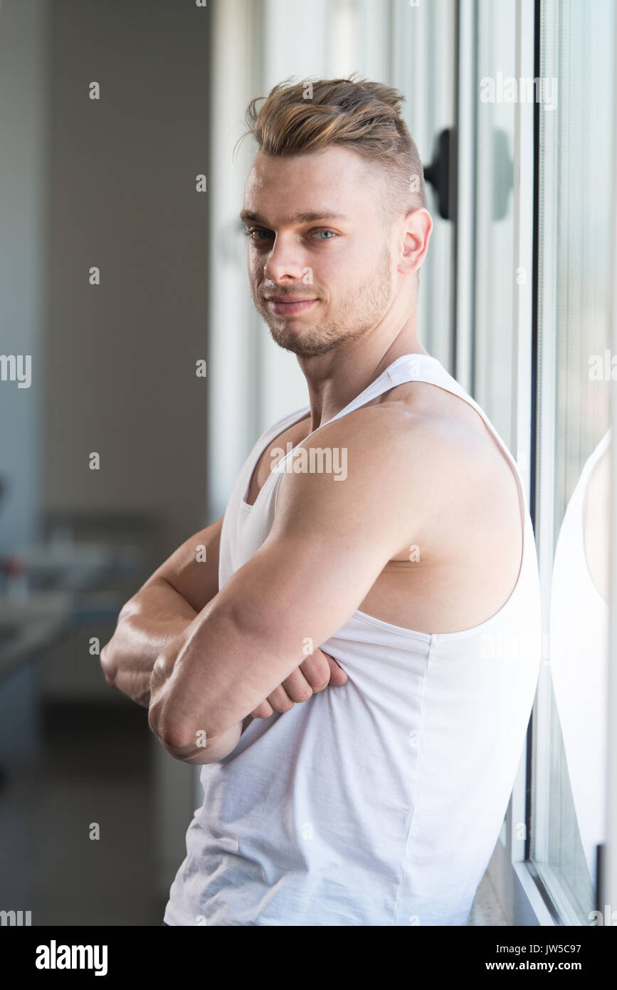 Handsome Good Looking And Attractive Young Man With Muscular Body ...