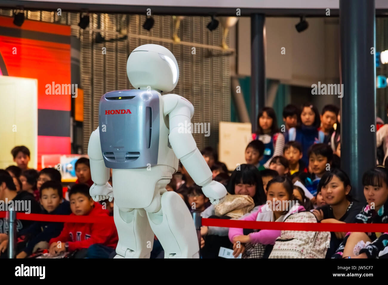 TOKYO, JAPAN - NOVEMBER 27 2015: Asimo, the humanoid robot created by ...