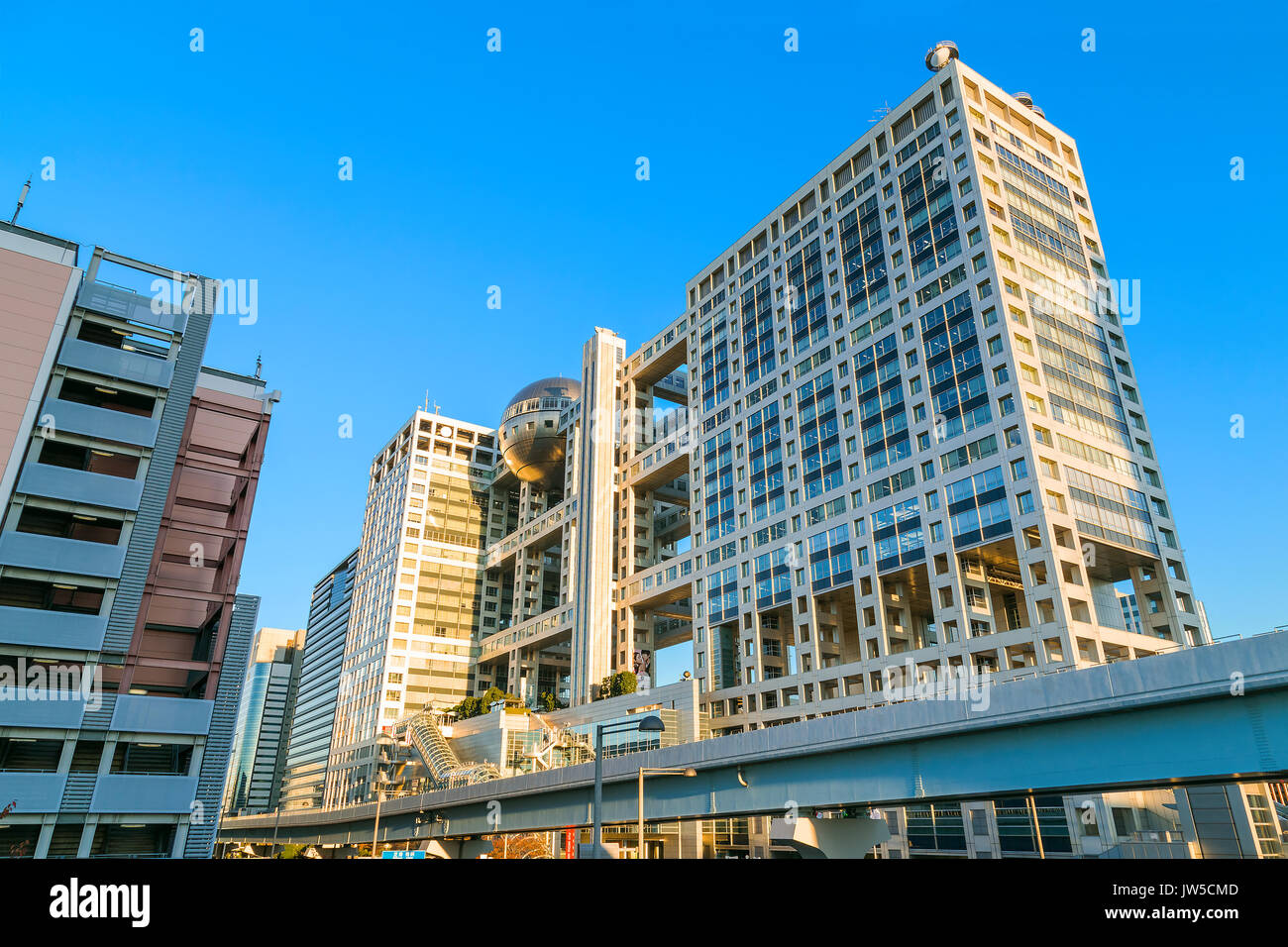 TOKYO, JAPAN - NOVEMBER 27 2015: Fuji T.V. headquarters, one of the ...