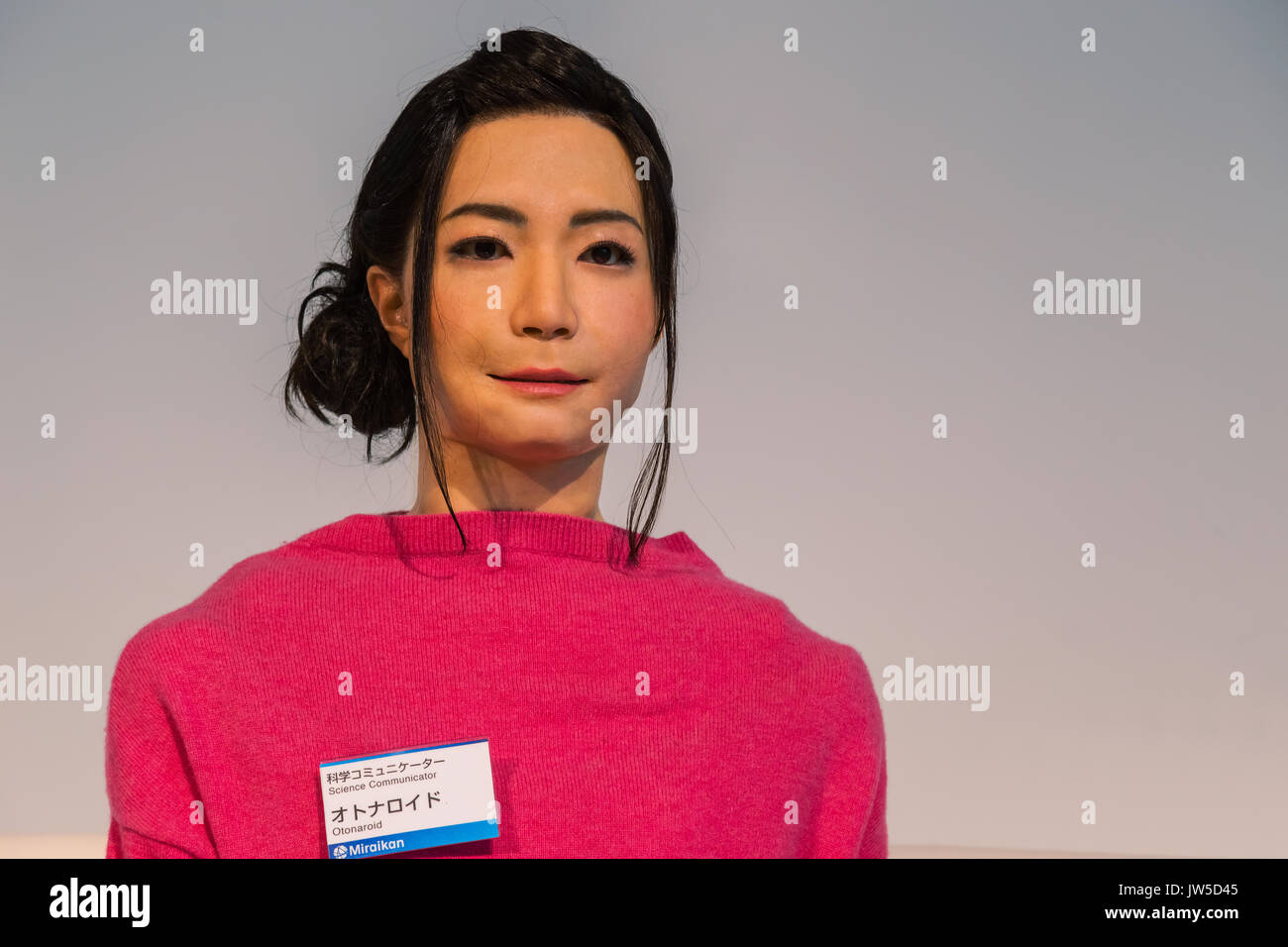 TOKYO, JAPAN - NOVEMBER 27 2015: Otonaroid or adult android created ...