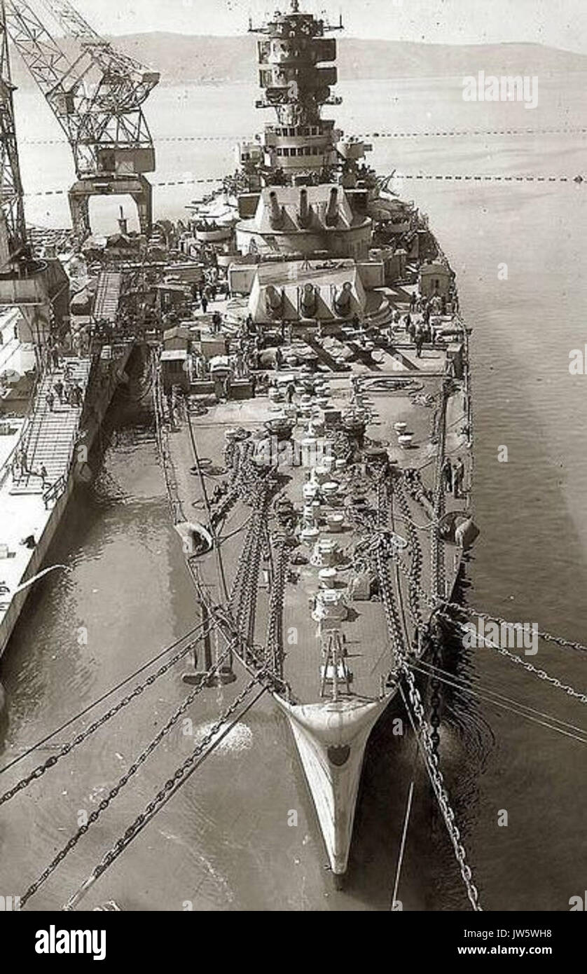 Battleship Roma (sunk Sept 9, 1943 Stock Photo - Alamy