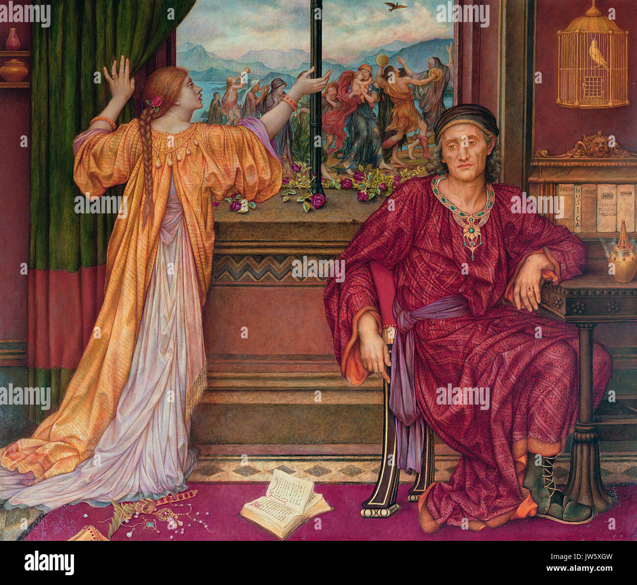 The Gilded Cage, by Evelyn De Morgan Stock Photo - Alamy