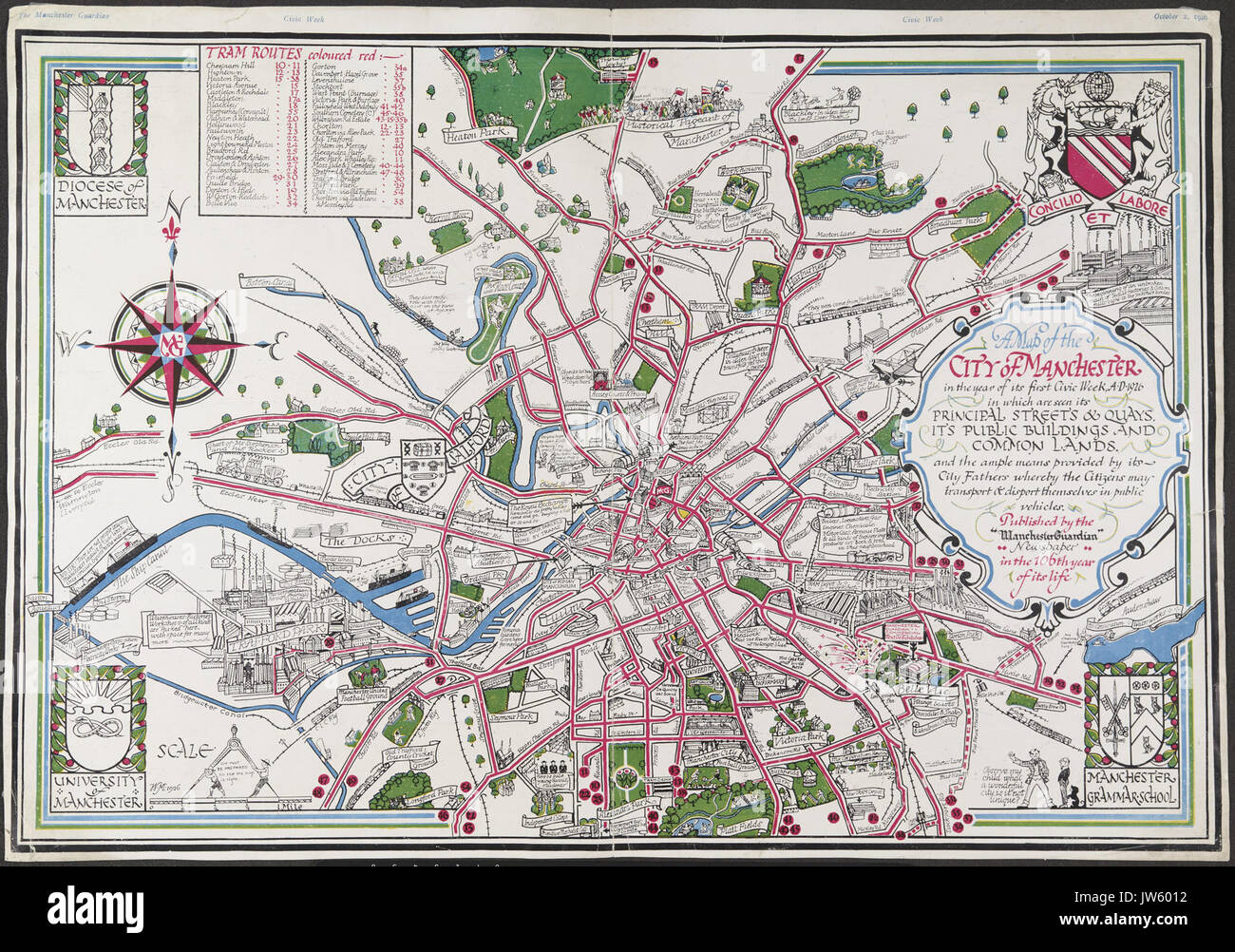 Manchester city map hi-res stock photography and images - Alamy