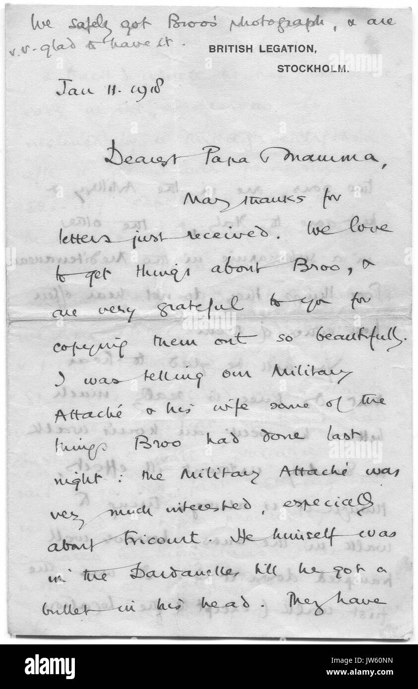 Personal history letter Black and White Stock Photos & Images - Alamy