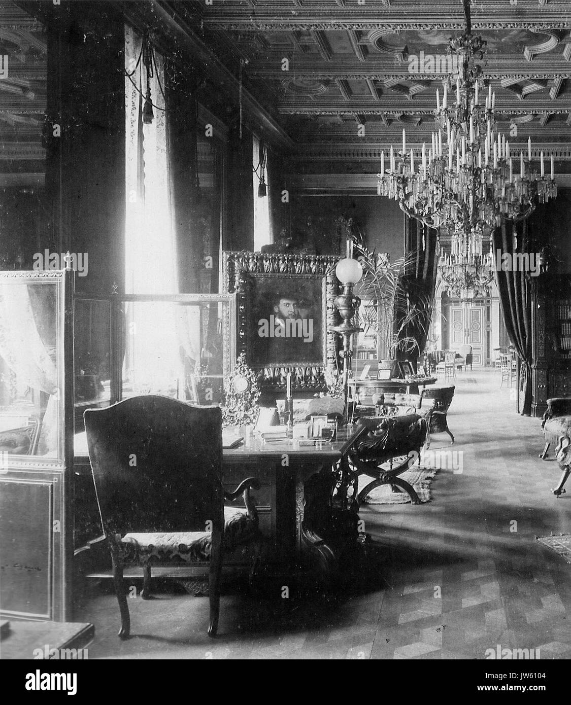 Parlour in the Palais Todesco, Vienna, ca 1870 (detail Stock Photo - Alamy