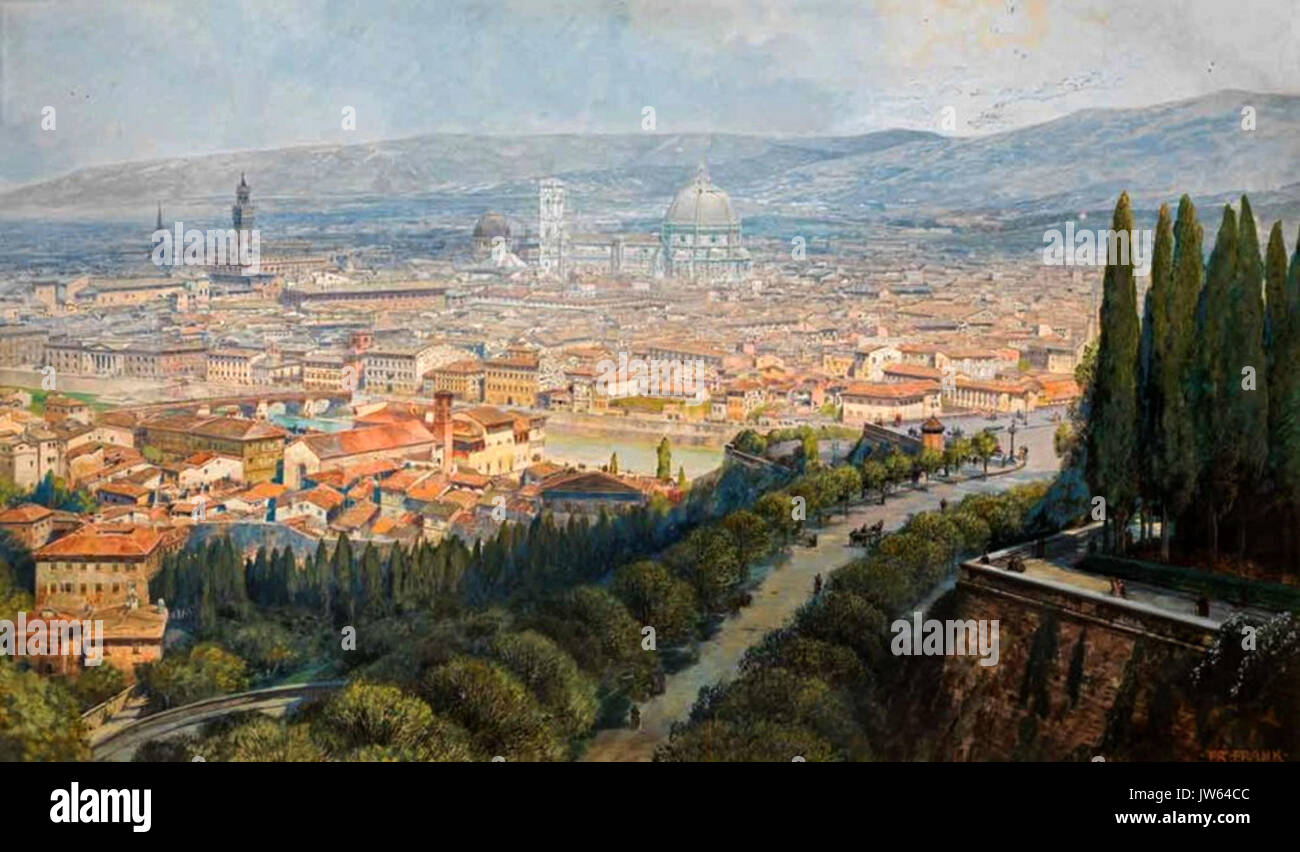 Friedrich Frank Blick auf Florenz Stock Photo - Alamy