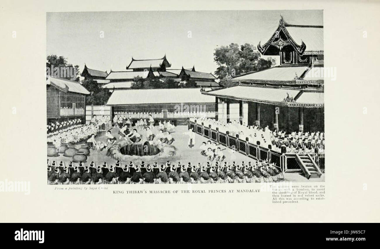 Mandalay palace massacre 1878 Saya Aye Stock Photo - Alamy
