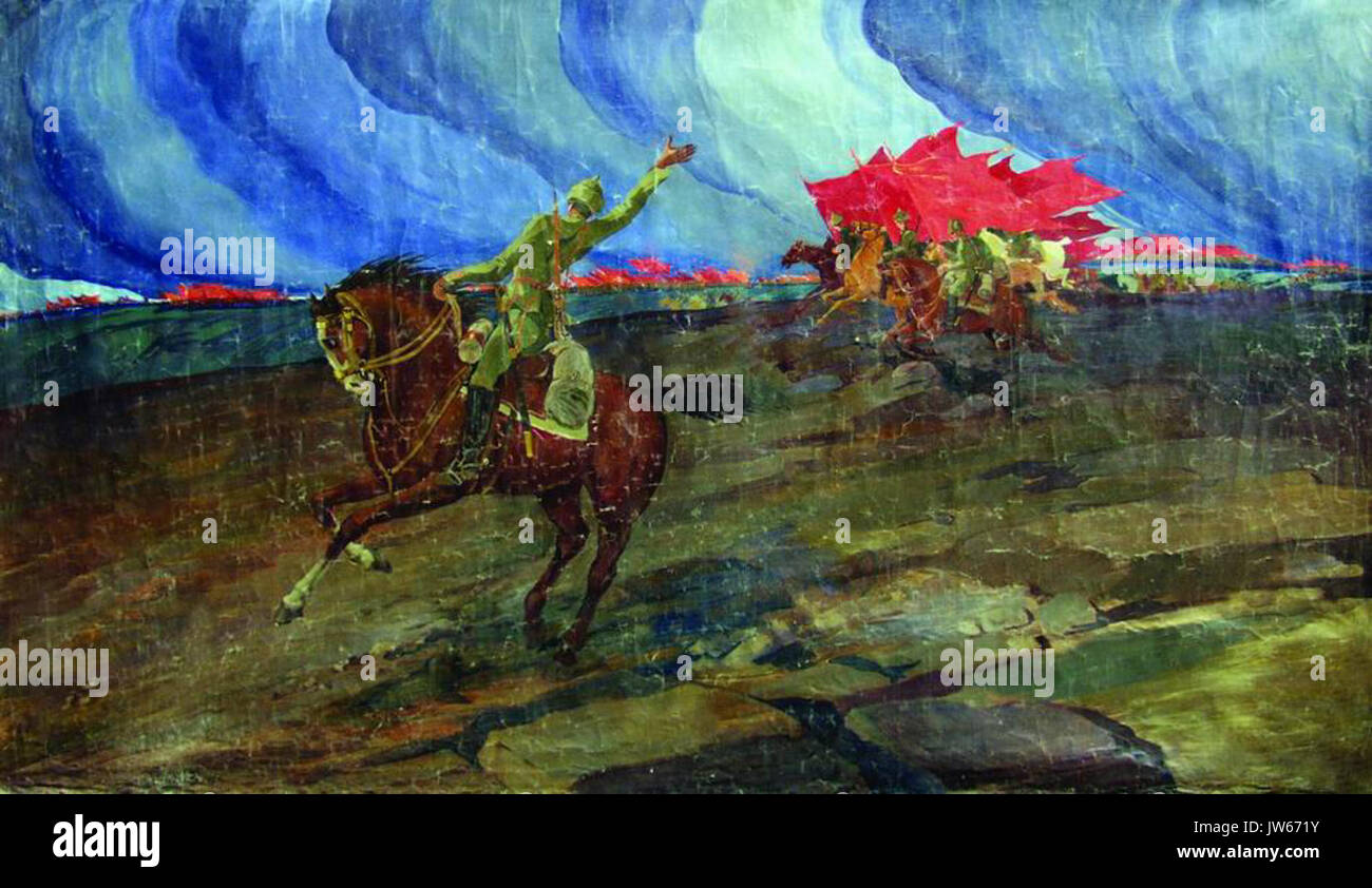 Valerian Sidamon Eristavi Attack by the Red Horsemen Stock Photo - Alamy