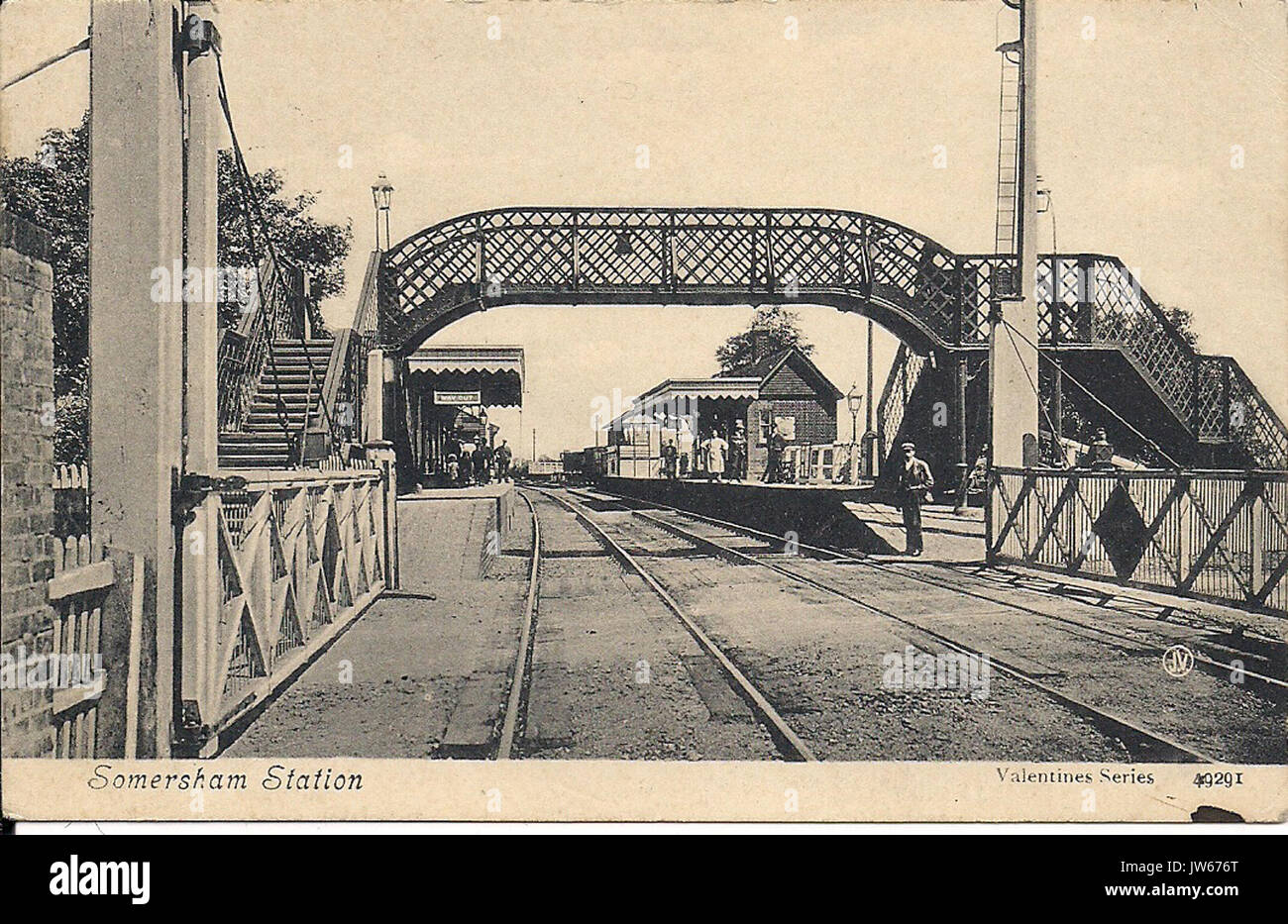 Somersham railway station Stock Photo - Alamy