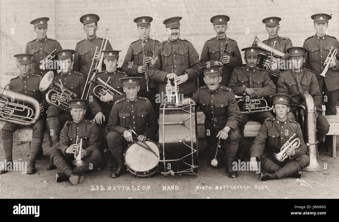 Canada 232 Battalion Band, North Battlefield, 1916 Stock Photo - Alamy