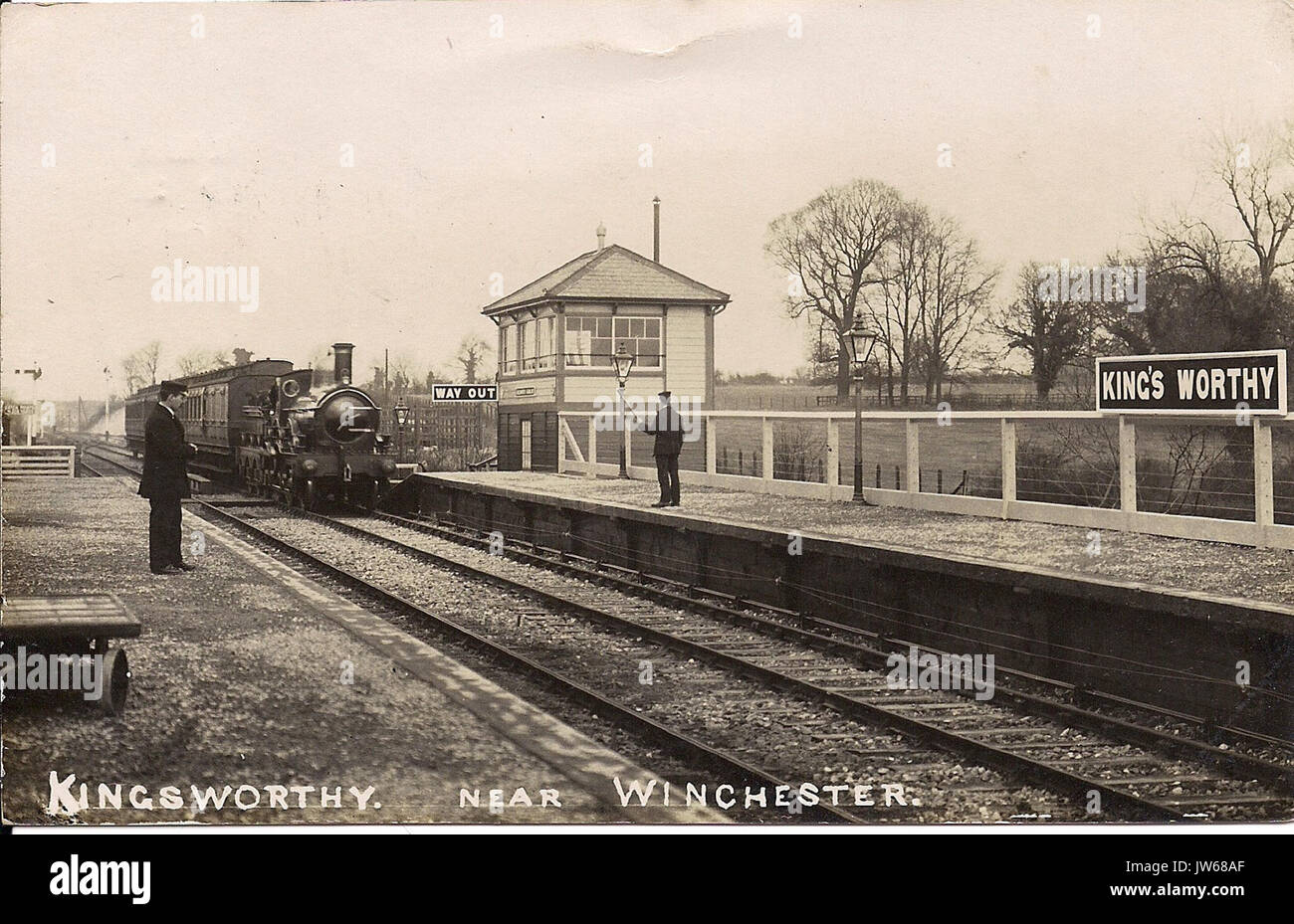 King's Worthy railway station Stock Photo - Alamy