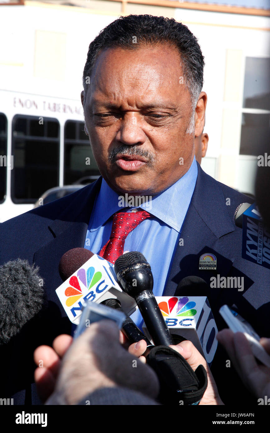 Reverend Jesse Jackson at Joe Frazier's private funeral at the Enon ...