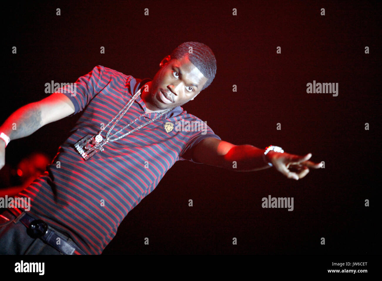 Meek Mil performing at 100.3 FM The Beat Super Jam 2 at the Susquehanna ...