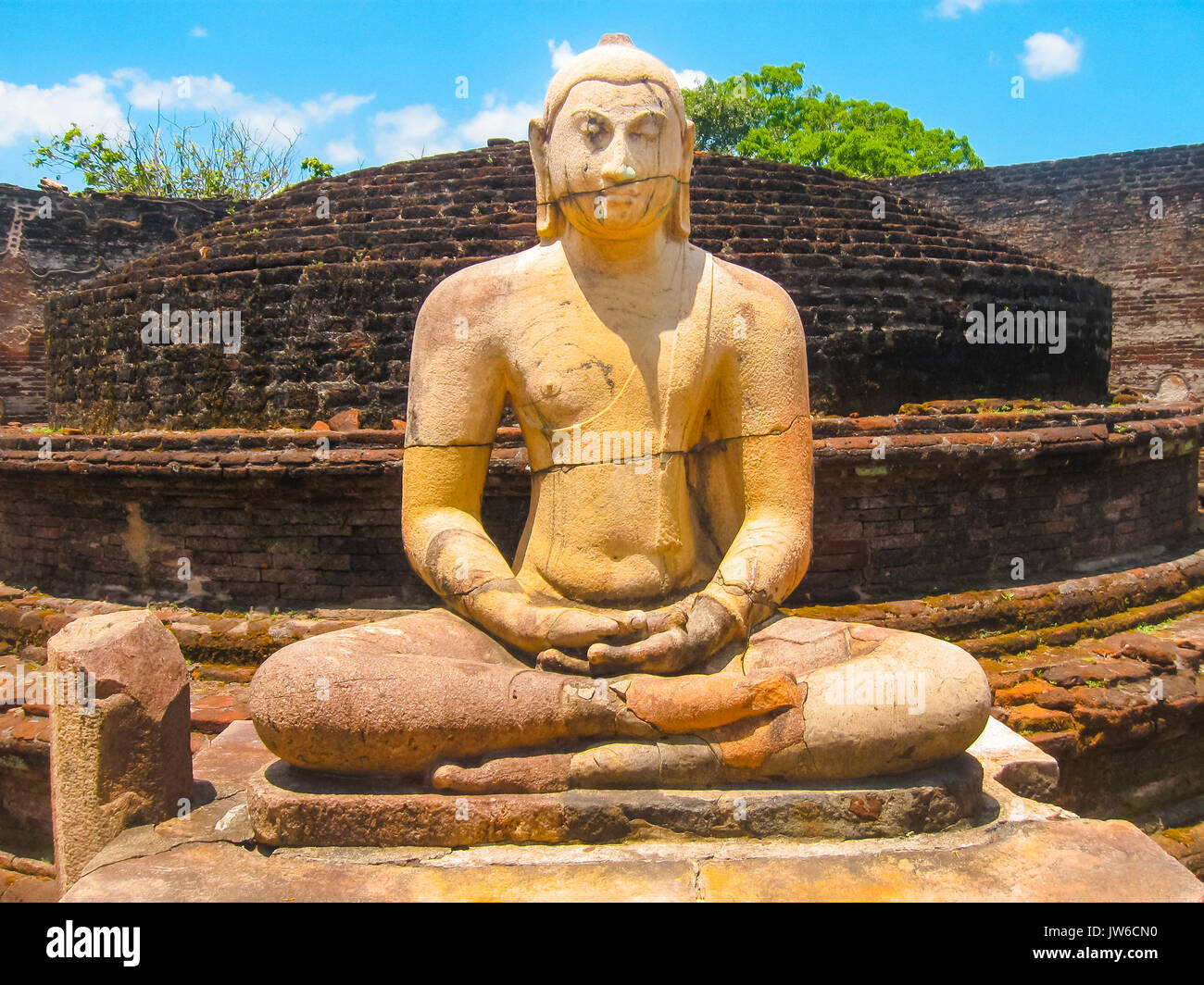The sculpture in temple - medieval capital of Ceylon, UNESCO Stock ...