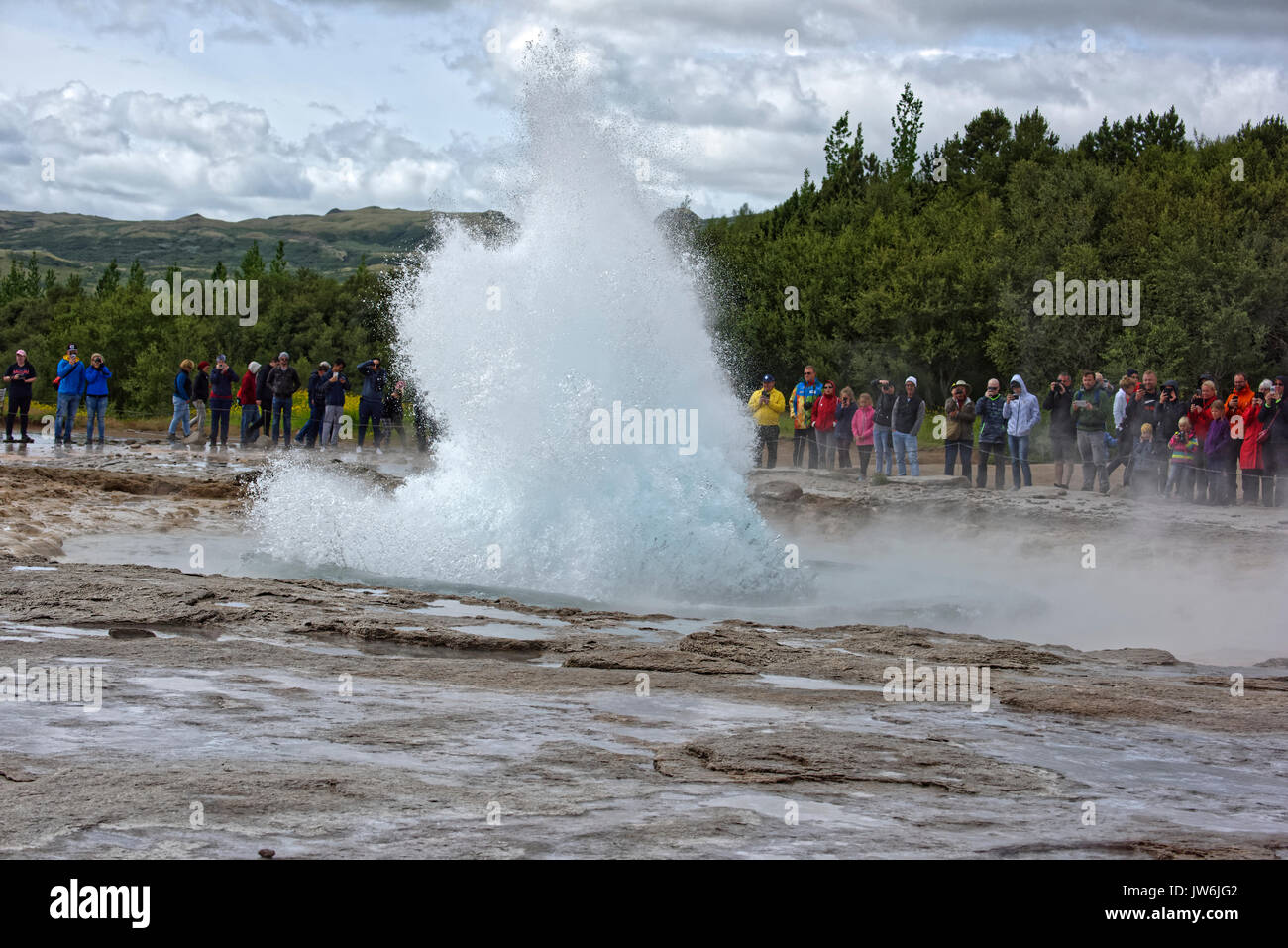Welcome to Geysir and the Surrounding area, Iceland Stock Photo - Alamy
