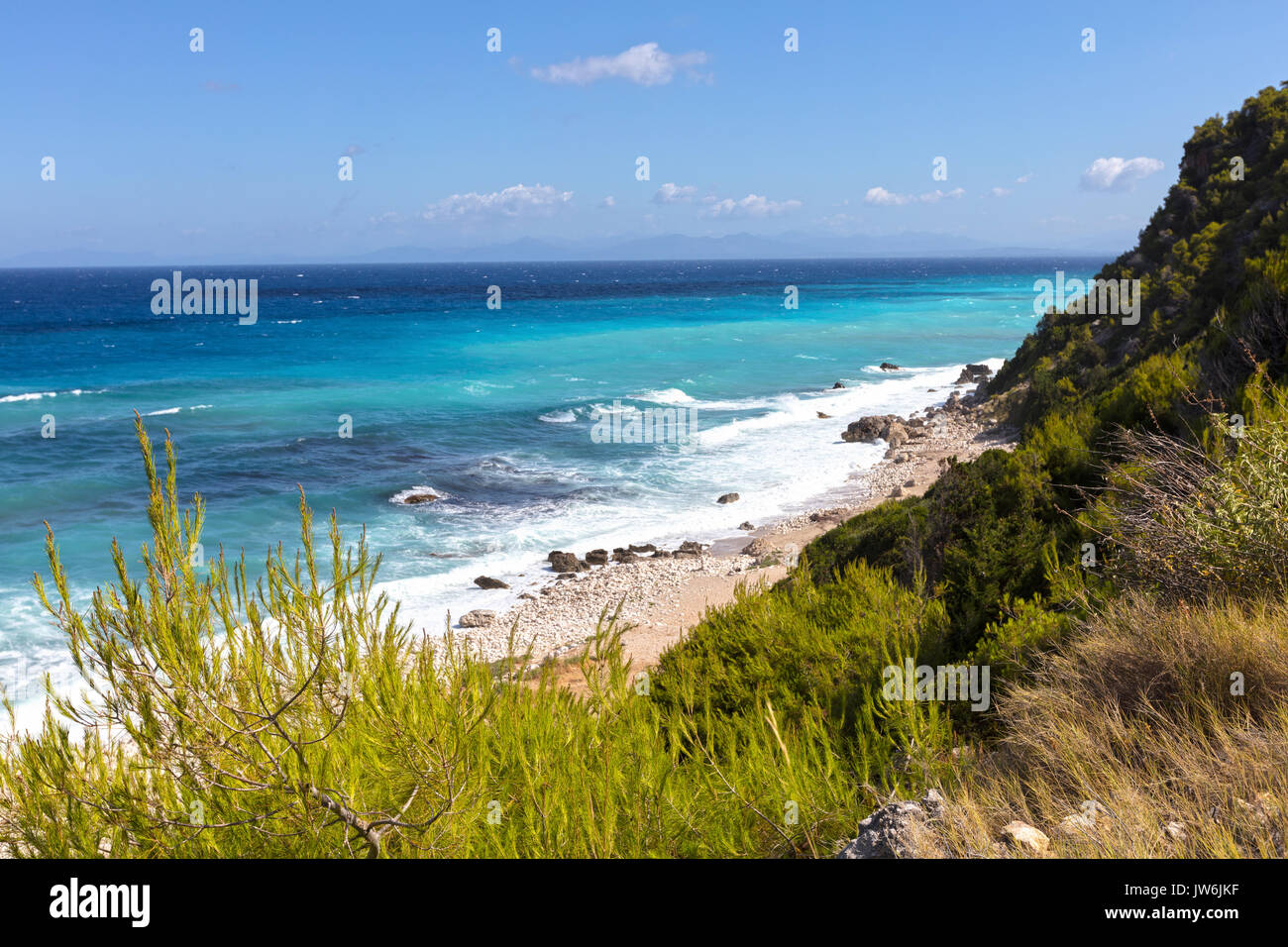 Scenery seaside of Lefkada island Stock Photo - Alamy