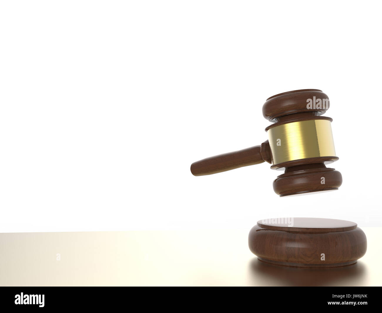 3d rendering gavel judge on white background Stock Photo - Alamy