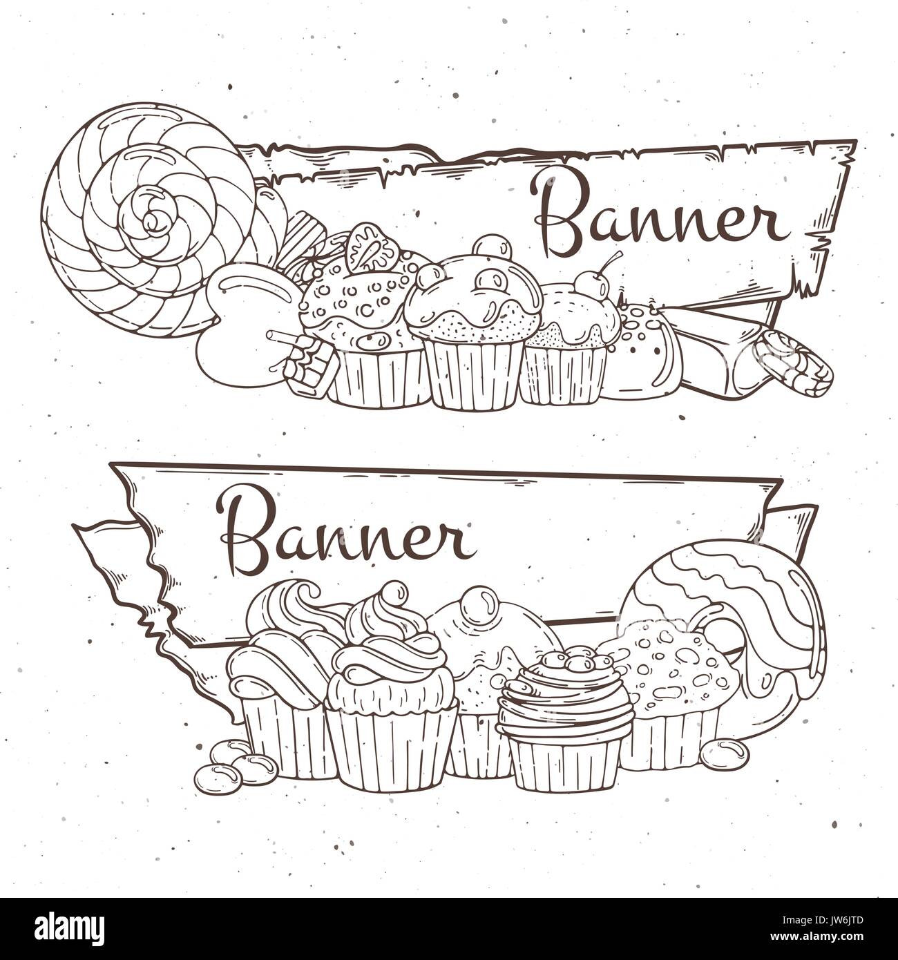 Sweet banners set. Candy labels Stock Vector Image & Art - Alamy
