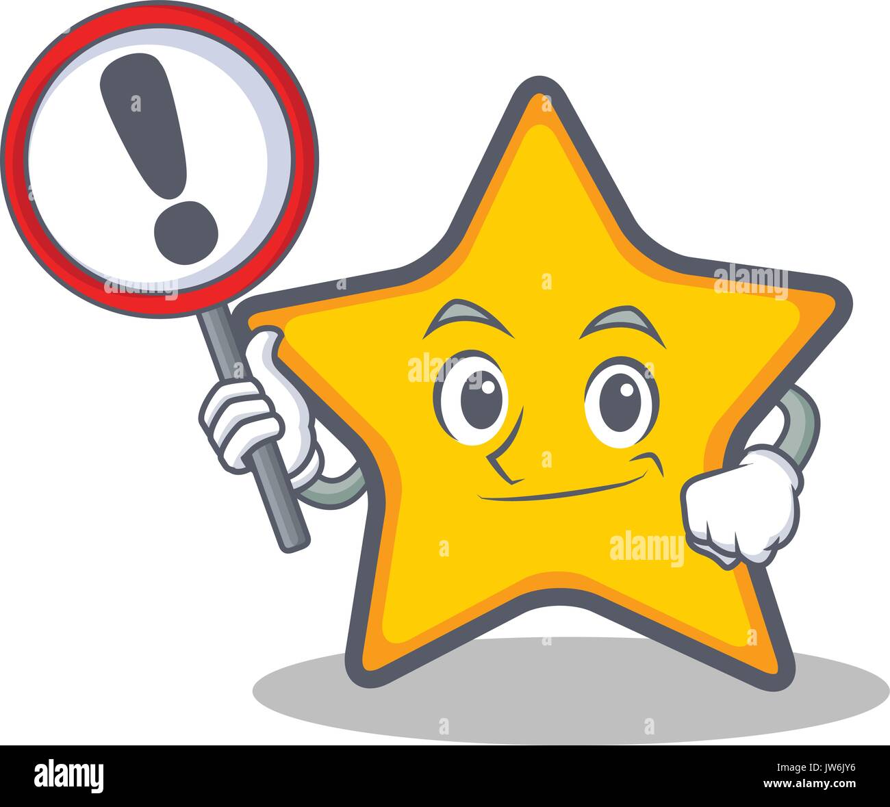 Bring sign star character cartoon style Stock Vector Image & Art - Alamy