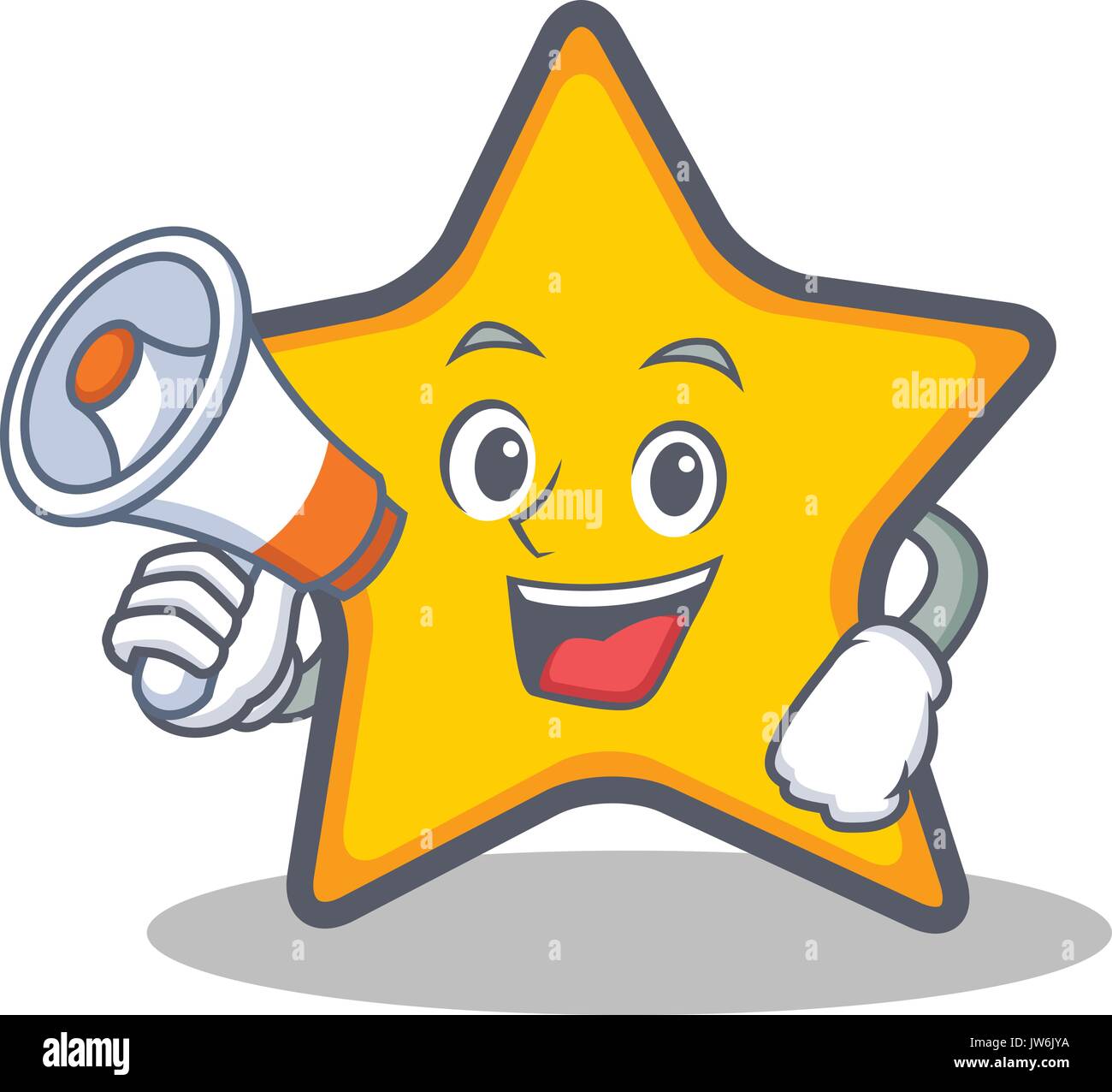 star character cartoon style with megaphone Stock Vector Image & Art ...
