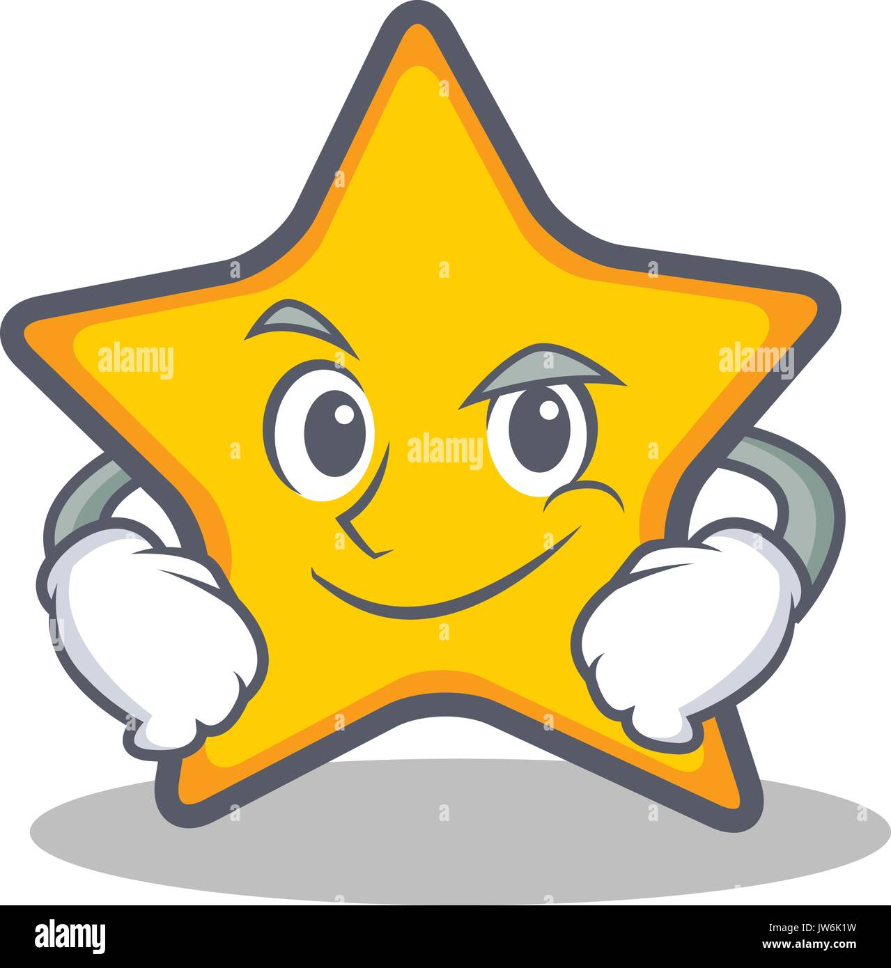 Smirking star character cartoon style Stock Vector Image & Art - Alamy