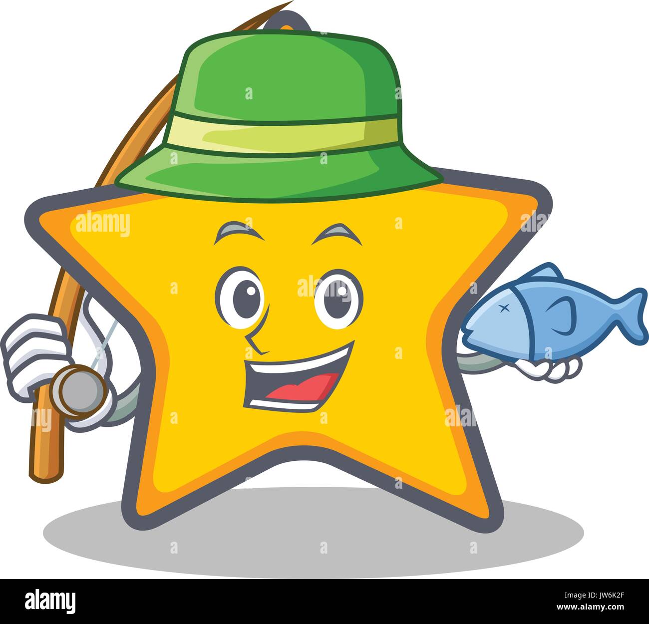 Fishing star character cartoon style Stock Vector Image & Art - Alamy