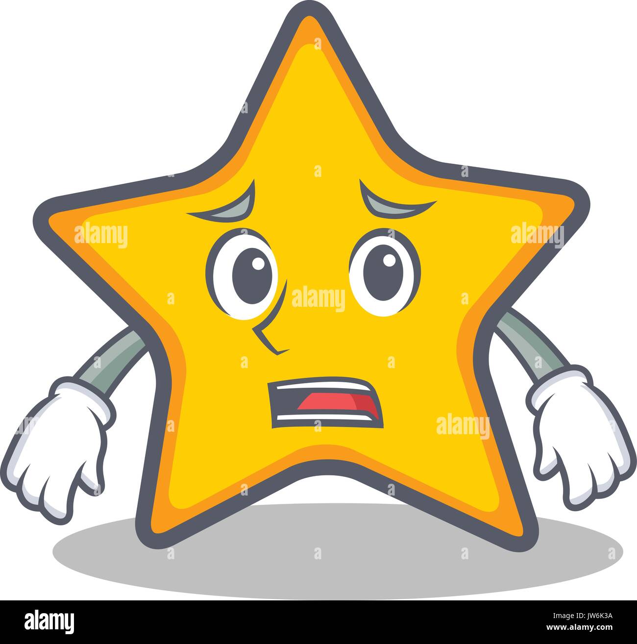 Afraid star character cartoon style Stock Vector Image & Art - Alamy