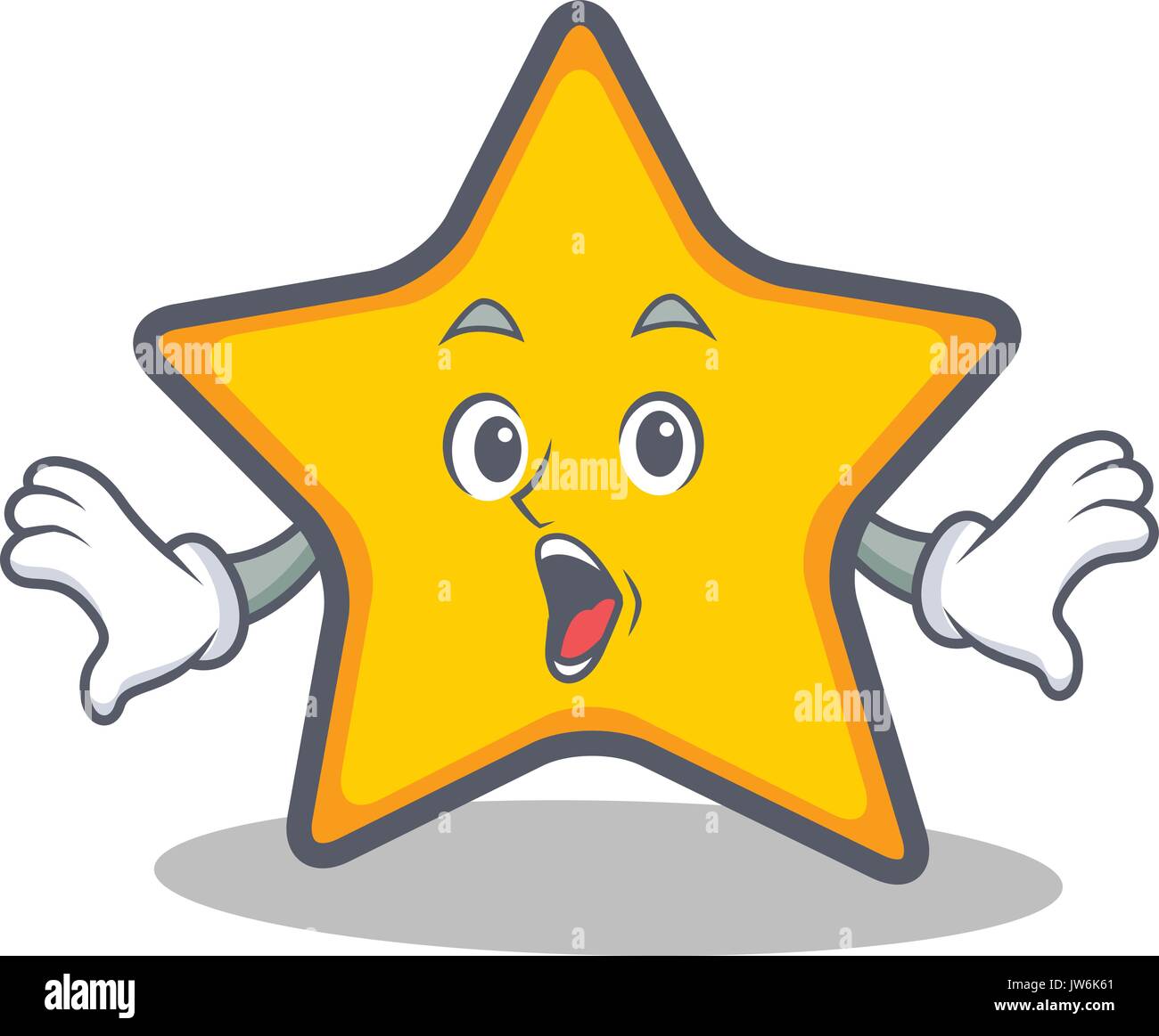 Surprised star character cartoon style Stock Vector Image & Art - Alamy