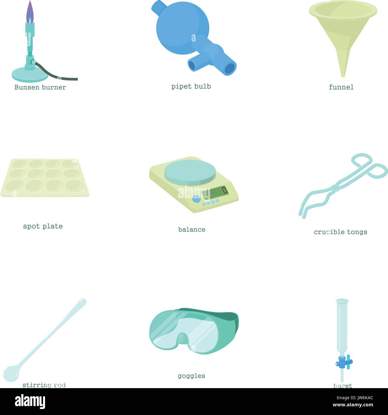 Chemical equipment icons set, cartoon style Stock Vector Image & Art ...
