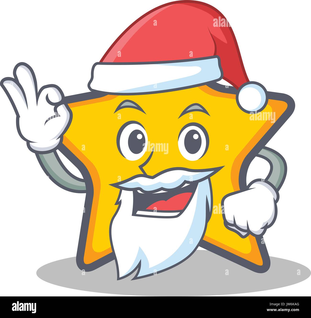 Santa star character cartoon style Stock Vector Image & Art - Alamy