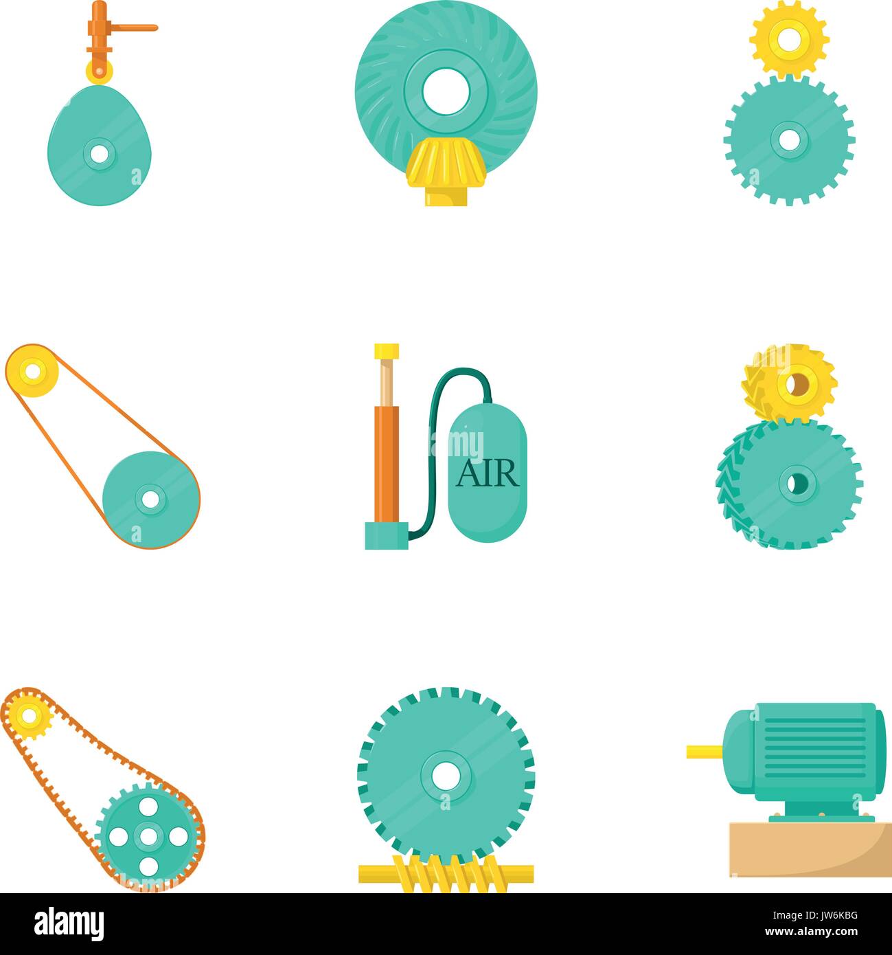 Engineering icons set, cartoon style Stock Vector Image & Art - Alamy