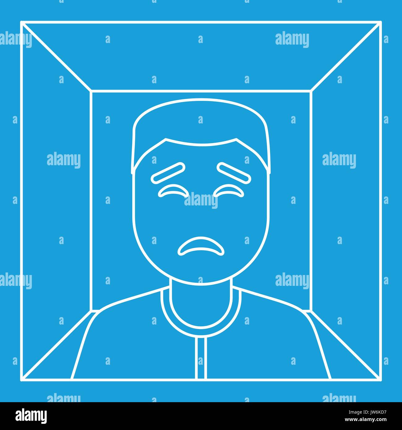 Man in a box icon, outline style Stock Vector Image & Art - Alamy