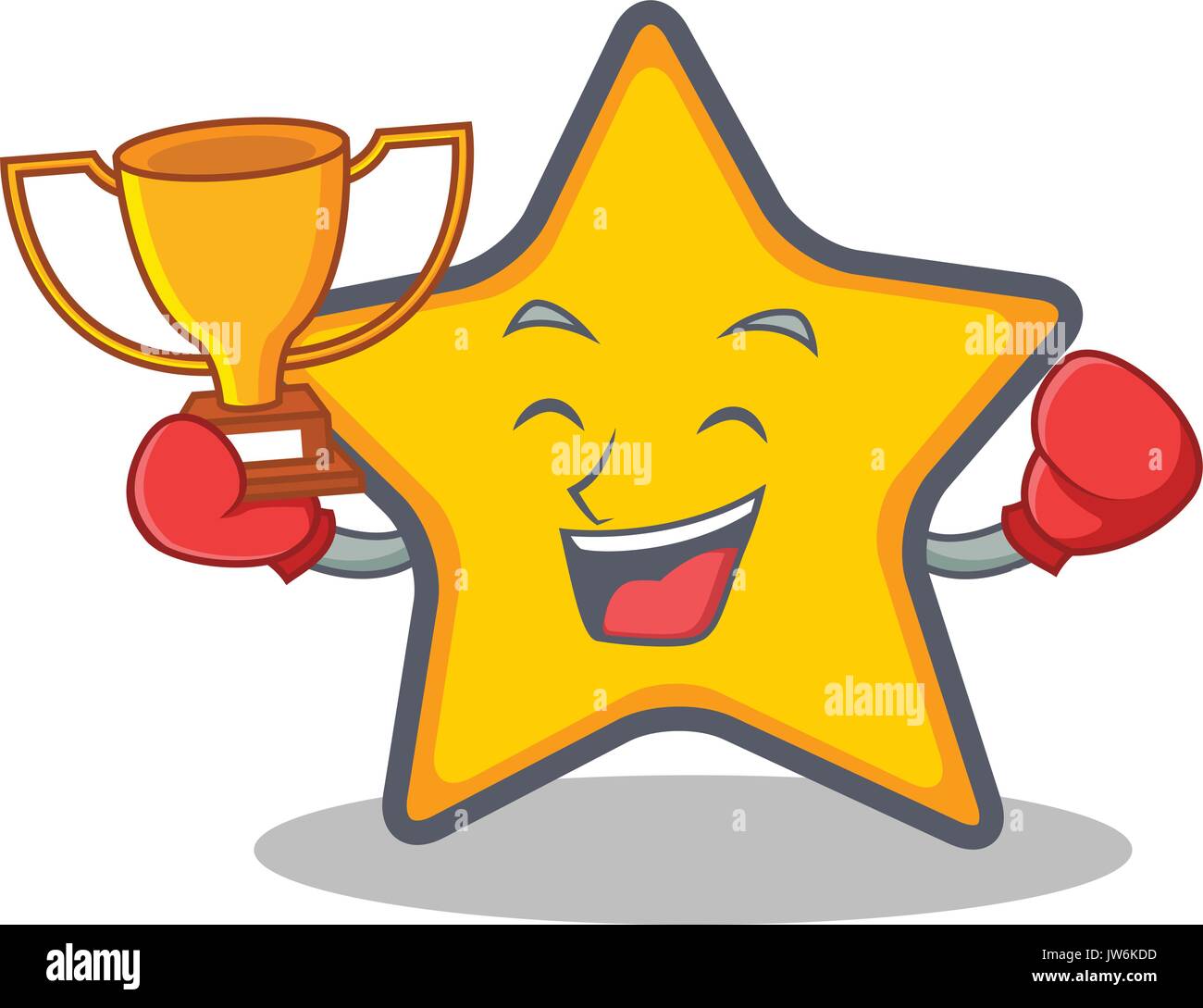 Boxing winner star character cartoon style Stock Vector Image & Art - Alamy