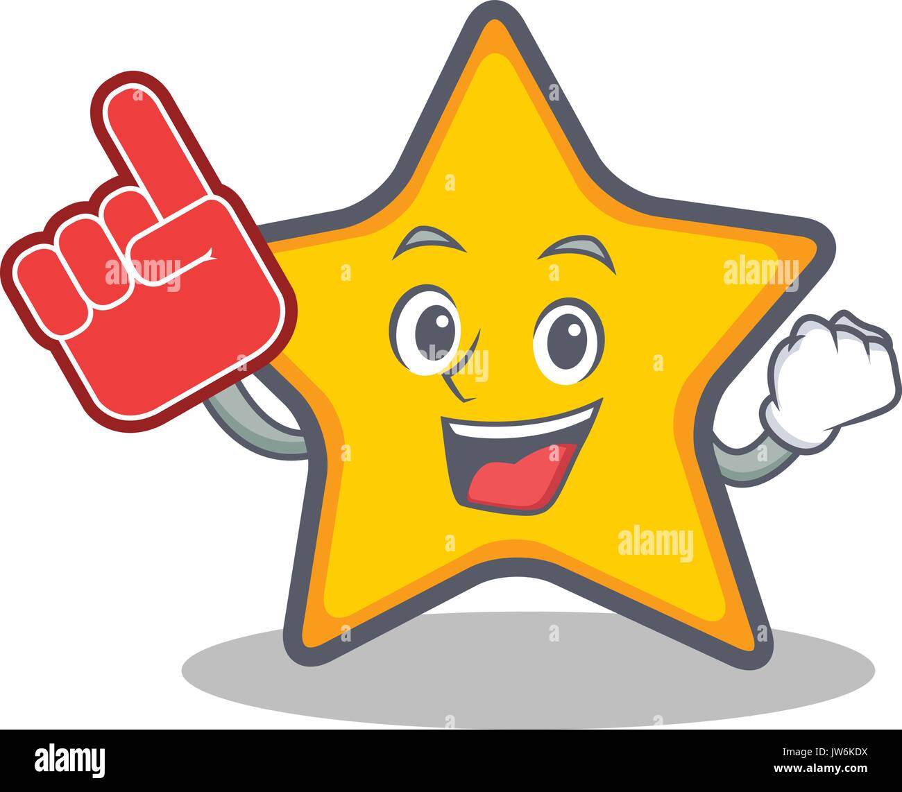 Foam finger star character cartoon style Stock Vector Image & Art - Alamy