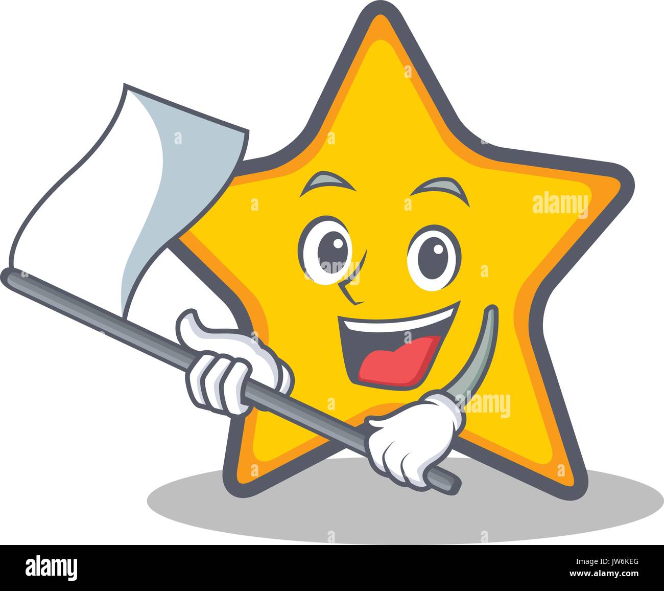 With flag star character cartoon style Stock Vector Image & Art - Alamy