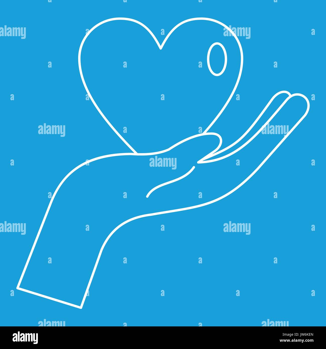 Heart in hand icon, outline style Stock Vector Image & Art - Alamy
