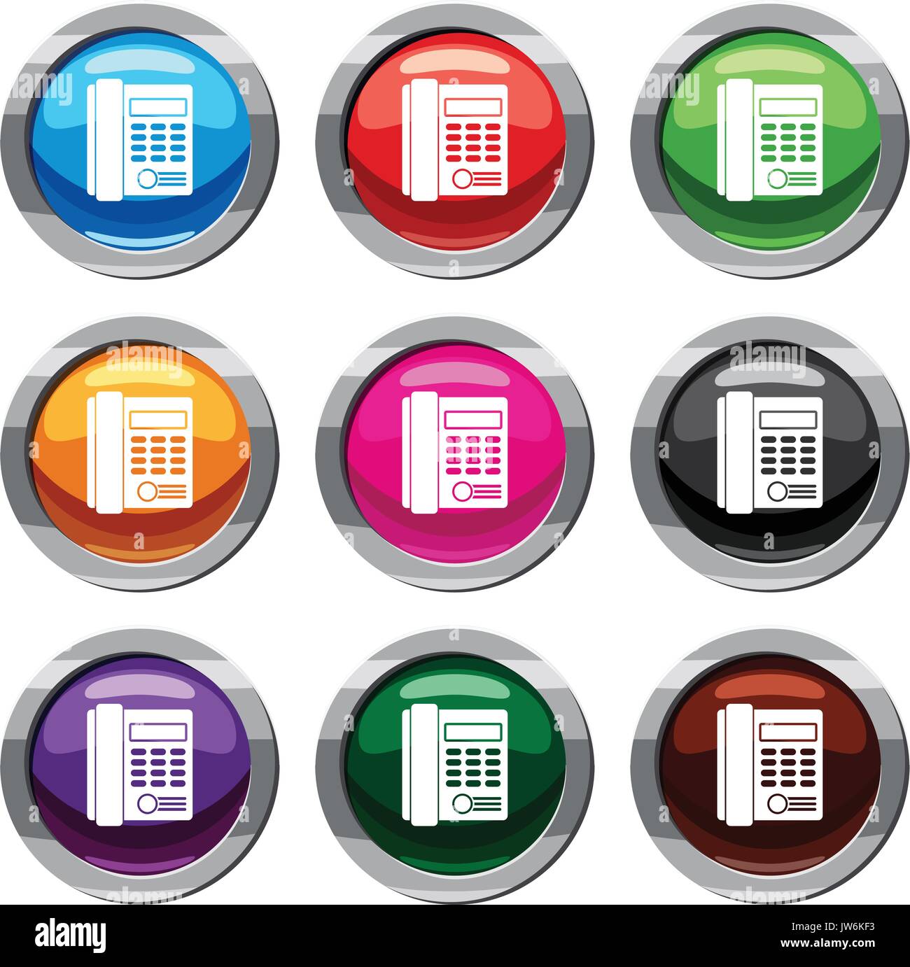 Office business keypad phone set 9 collection Stock Vector Image & Art ...