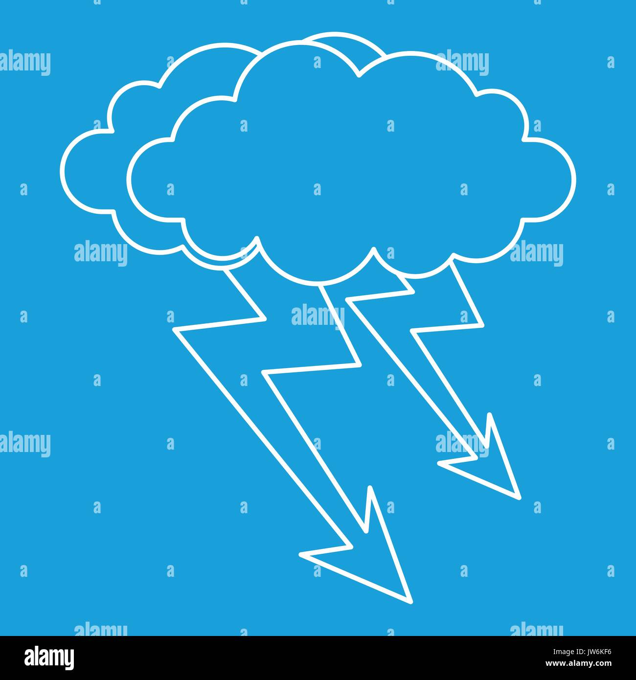 Cloud lightning icon, outline style Stock Vector Image & Art - Alamy