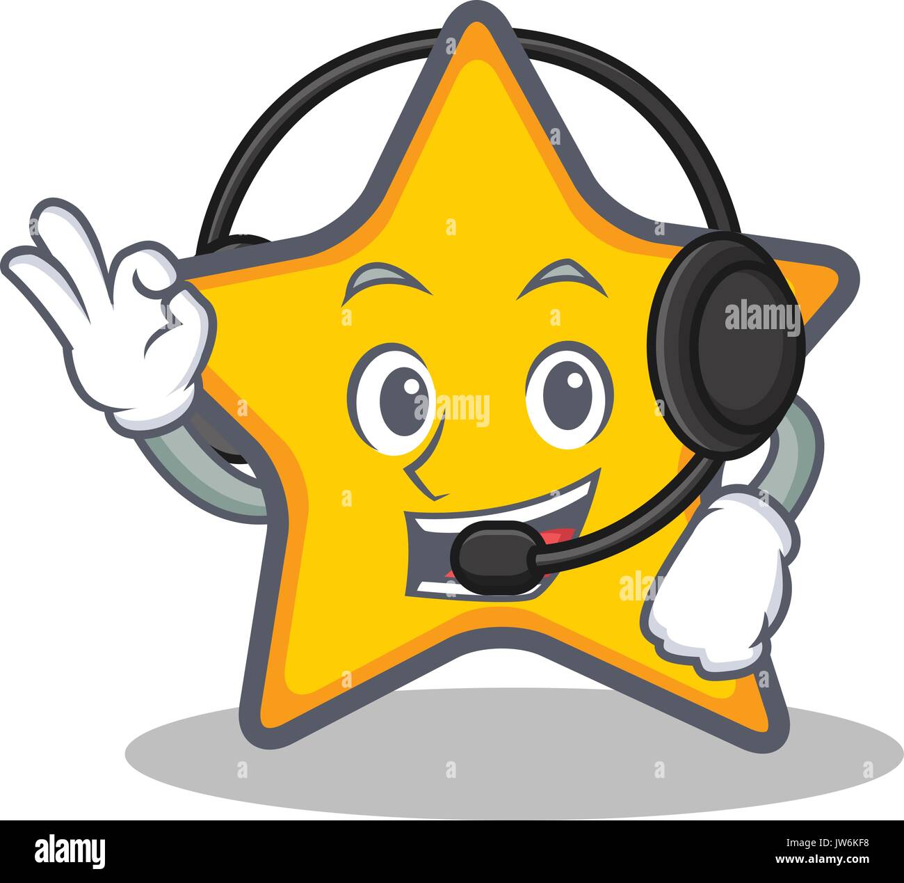With headphone star character cartoon style Stock Vector Image & Art ...