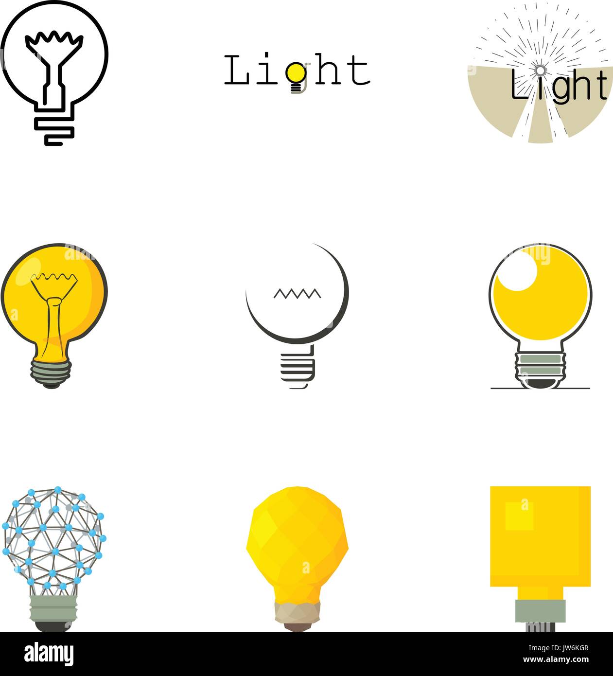 Light bulb icons set, cartoon style Stock Vector Image & Art - Alamy