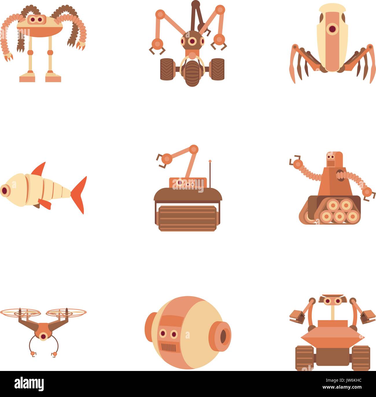 Robot alien figure Stock Vector Images - Alamy