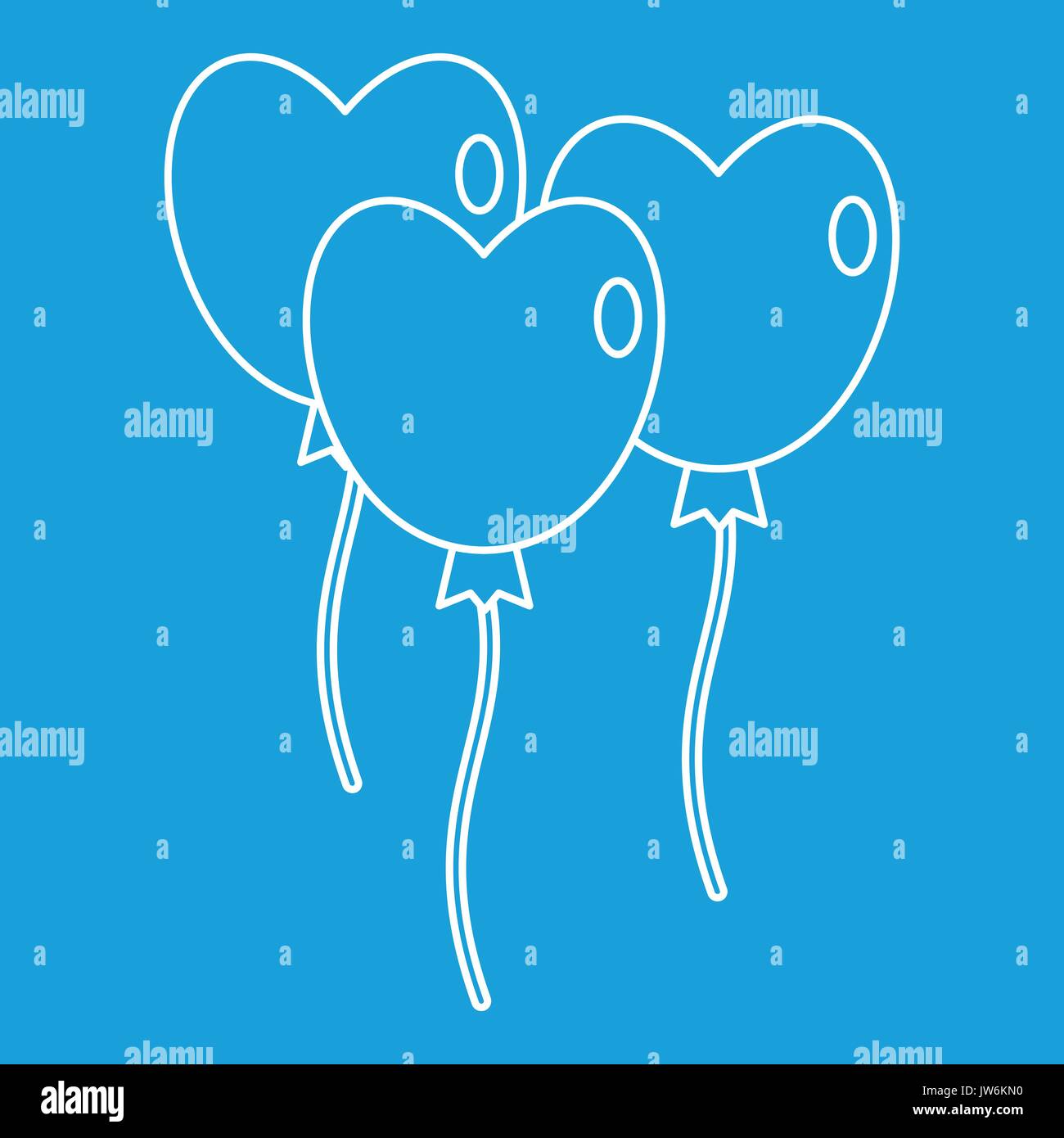 Three balloons icon, outline style Stock Vector Image & Art - Alamy