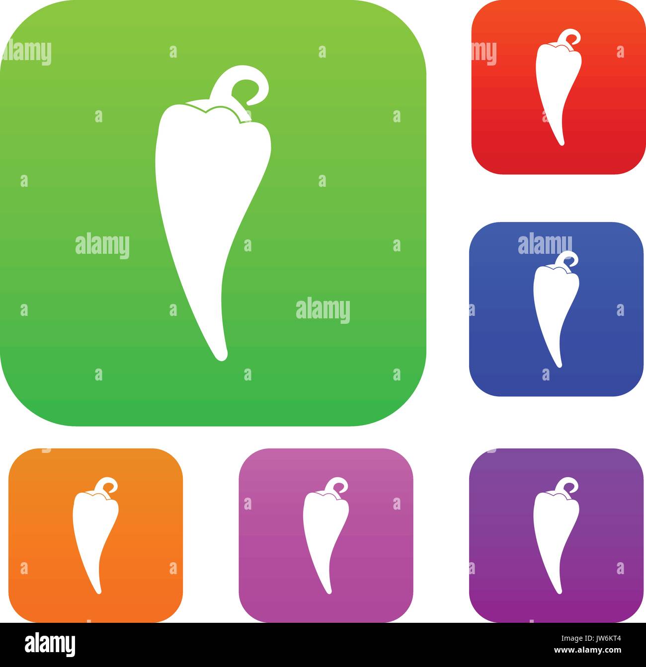 Hot chili pepper set collection Stock Vector Image & Art - Alamy