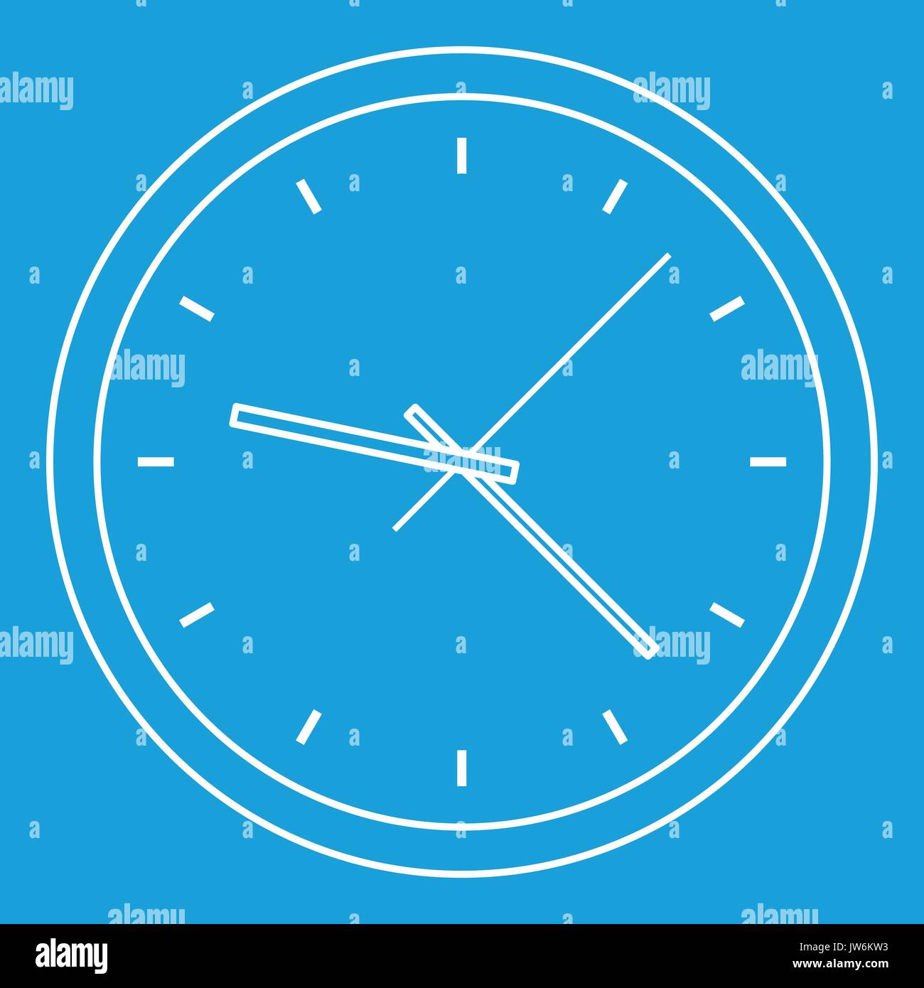Clock icon, outline style Stock Vector Image & Art - Alamy