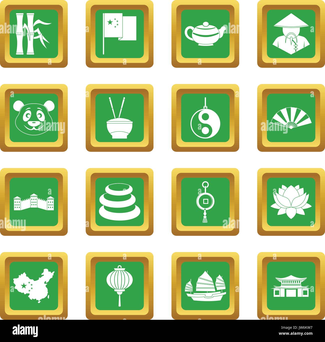 Green wall china Stock Vector Images - Alamy