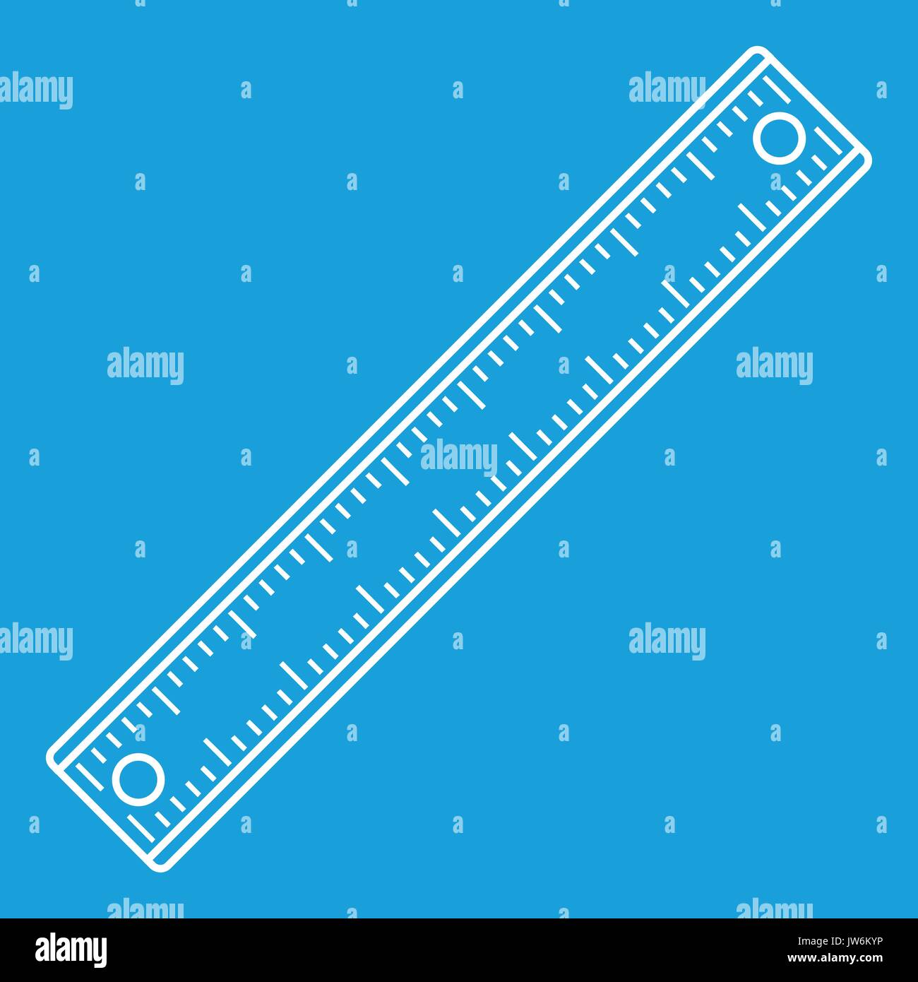 Ruler, rectangular shape icon, outline style Stock Vector Image & Art ...