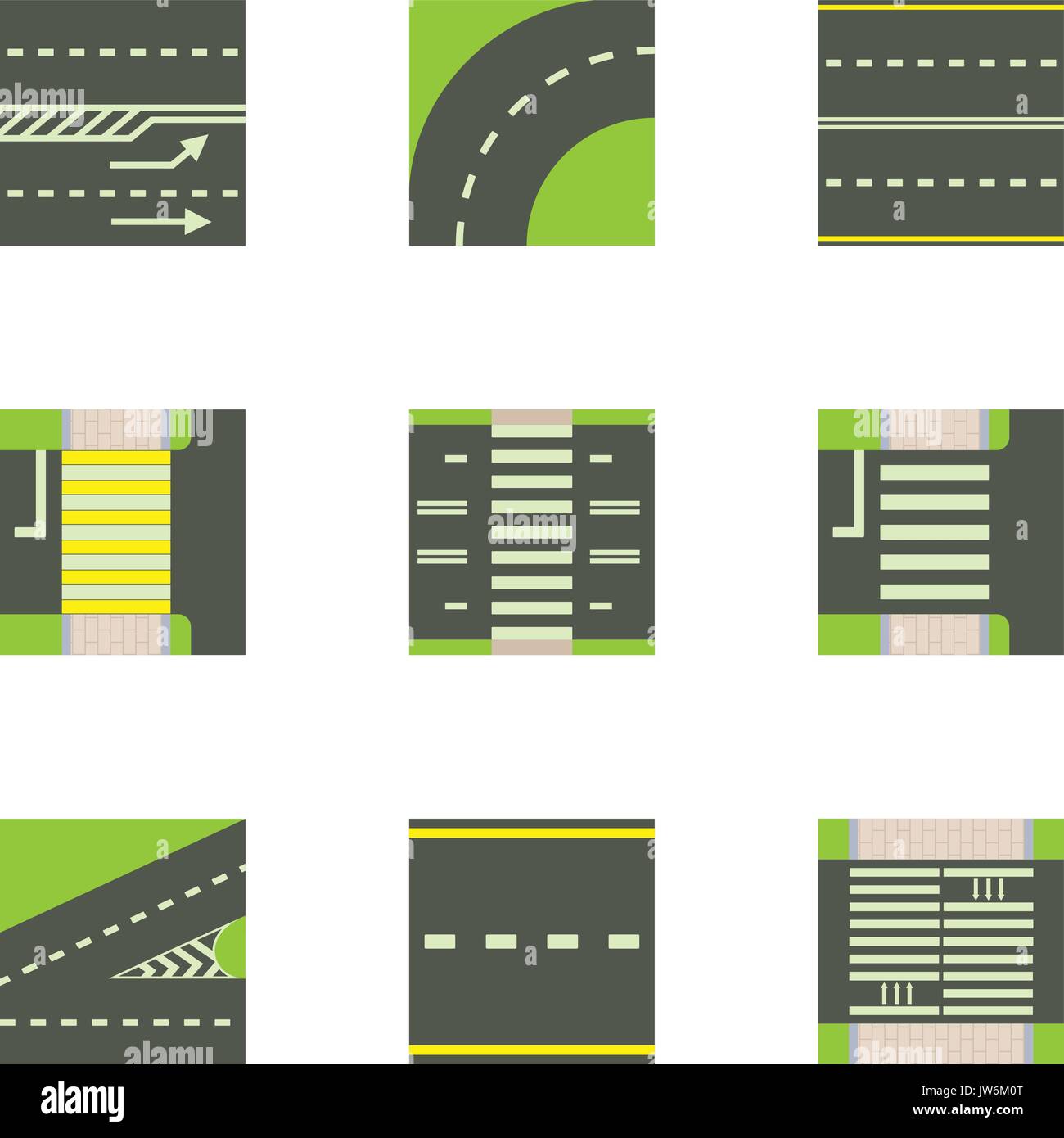 Types of road icons set, cartoon style Stock Vector Image & Art - Alamy
