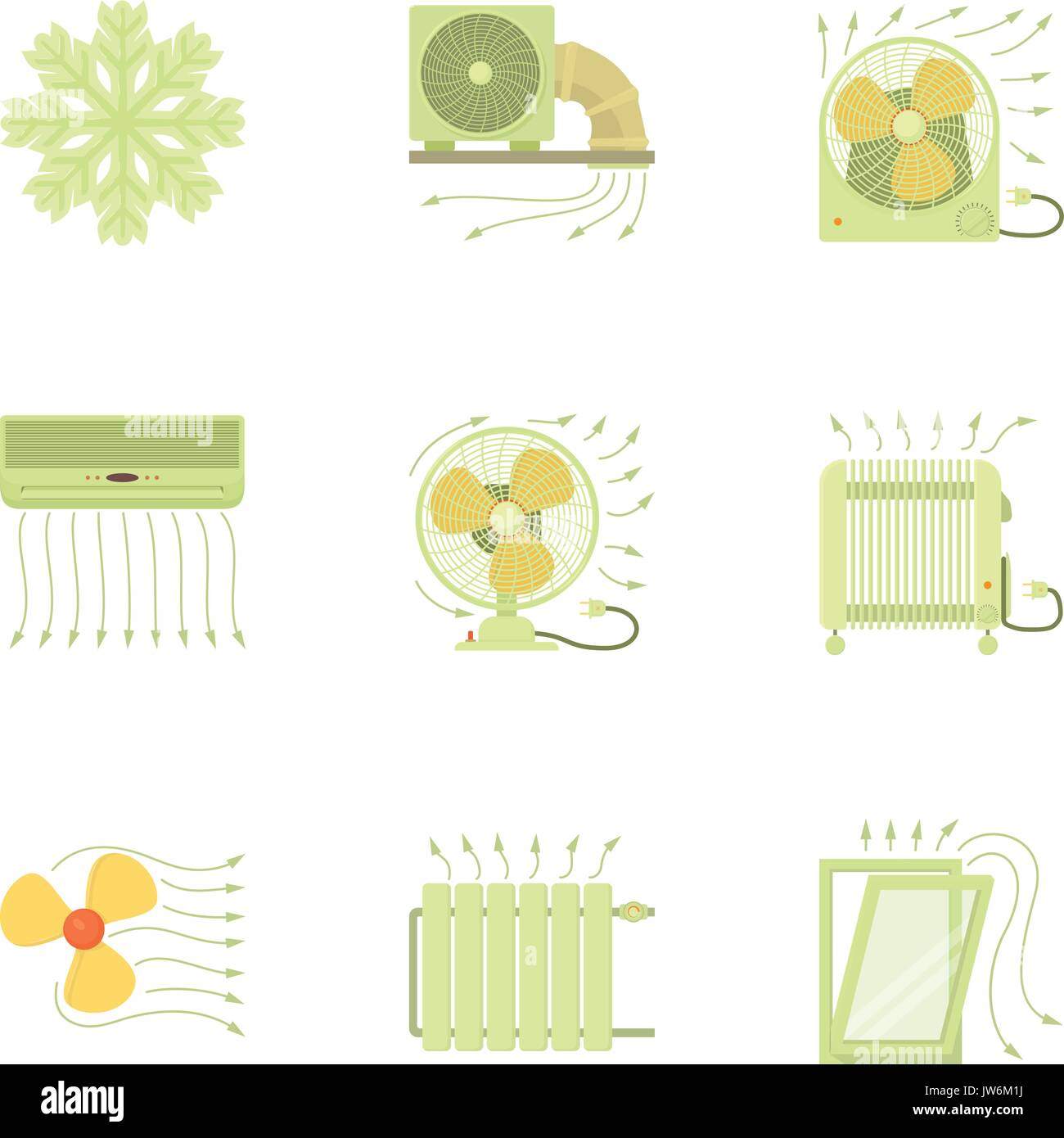 Heating equipment icons set, cartoon style Stock Vector Image & Art - Alamy